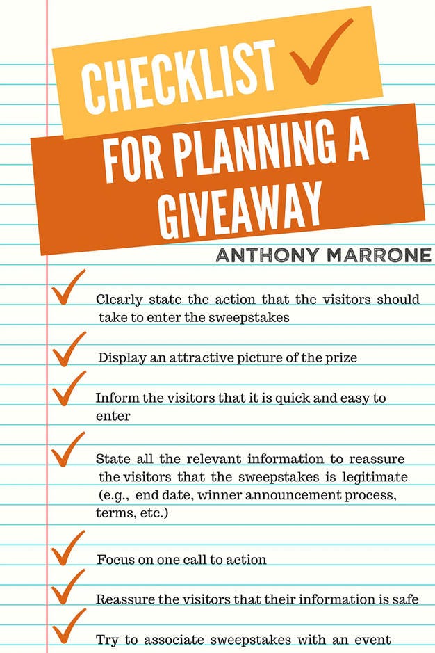 7 Steps for Creating a Great Giveaway | by Anthony Marrone | Medium