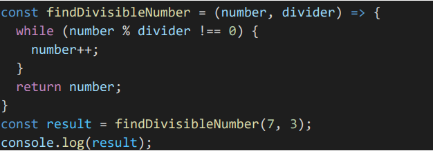 Find next higher natural number that is divisible by y in Javascript ...