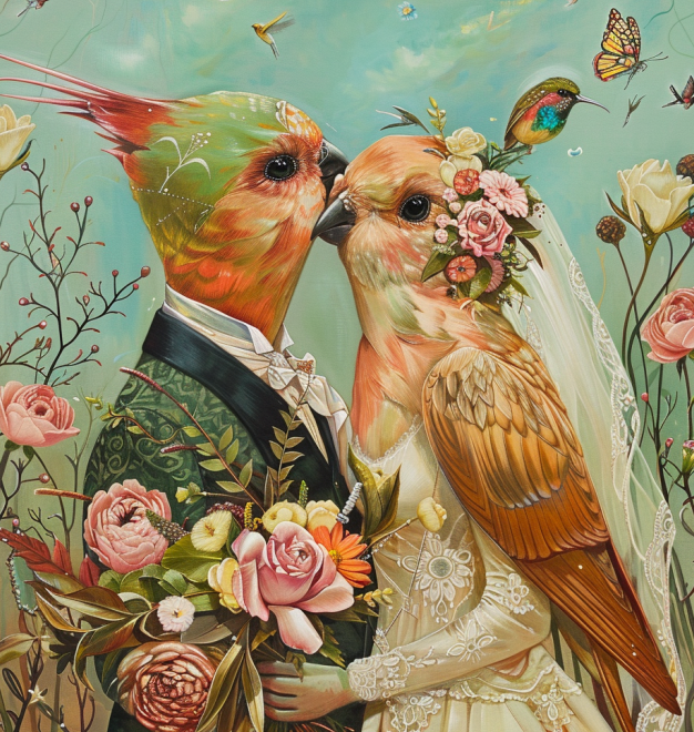 A Union of Two Love Birds. Today’s Drabble features the word… | by Liz ...
