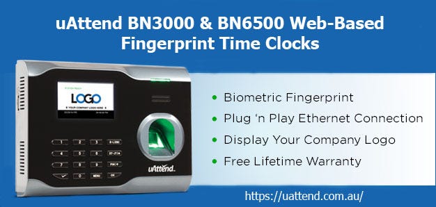 The two models of fingerprint time clocks available at uAttend | by ...