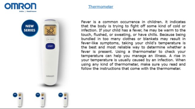 Thermometer — Omron HealthCare. Omron digital thermometer gives you ...