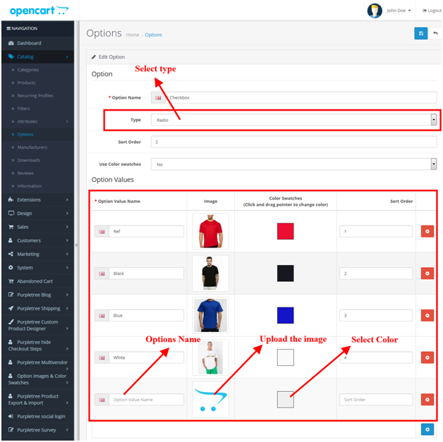 How Opencart Purpletree Option Images and Color Swatches Extension work ...