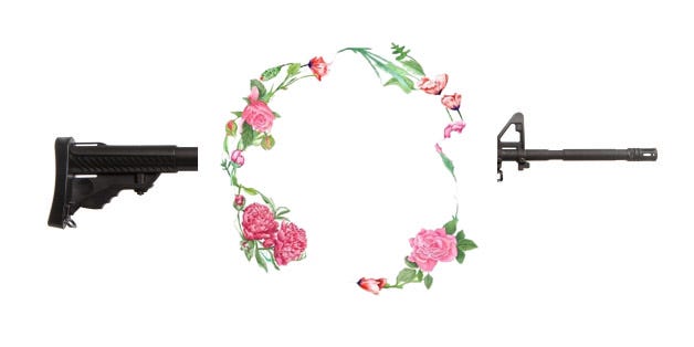 Gun Shooting Flowers