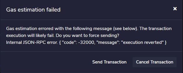 Gas Estimation Failed, Internal JSON-RPC Error. | by Sigit H. Yudanto | Medium