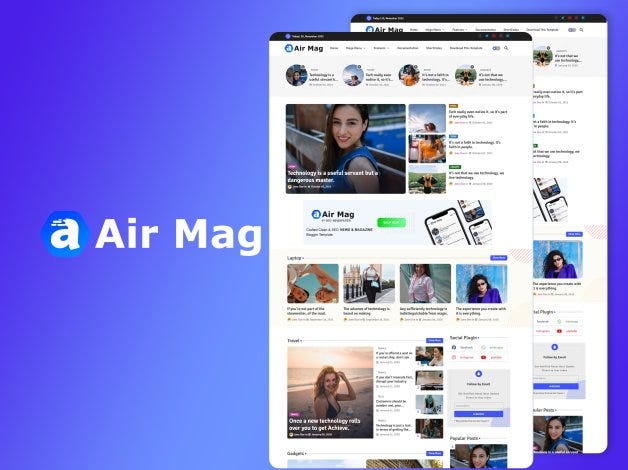 AirMag — News & Magazine Blogger Template | by Templateiki | Medium