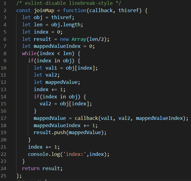 How to iterate 2 items of an array at a time? (Custom map function ...