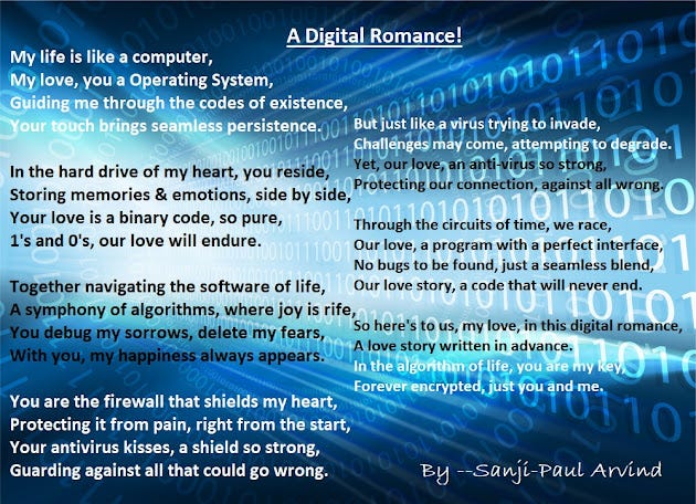 A Digital Romance!. My life is like a computer, | by Sanji-Paul Arvind ...
