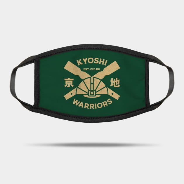 Avatar Face Mask — Kyoshi Warriors - Avatarthelastairbenderstore - Medium