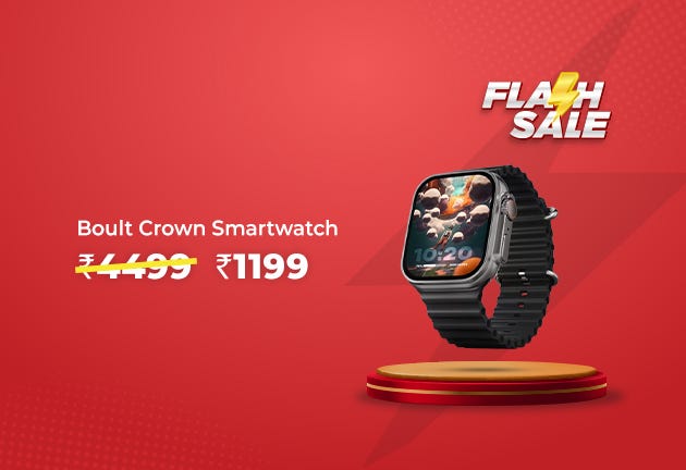 Boult Crown Smartwatch 1.95'’ BT Calling @ Rs 1199 Worth Rs 4499 | by ...