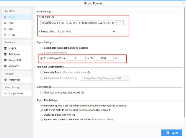 How to scrape data from Cvent using ScrapeStorm