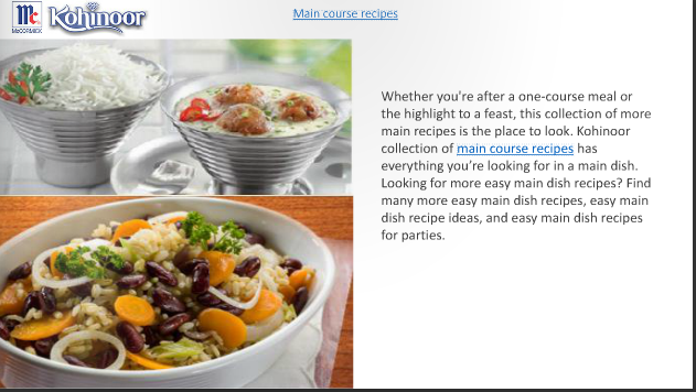 Main course recipes. Choose from Kohinoor best main course… | by ...