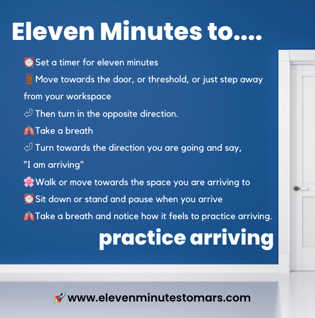 Eleven Minutes to Practice Arriving | by Jeanne M. Lambin | Eleven ...