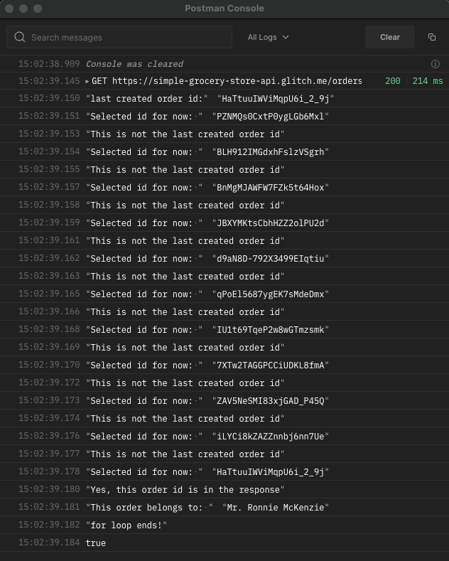 Writing test in Postman using for loop, forEach, and find method in JS ...
