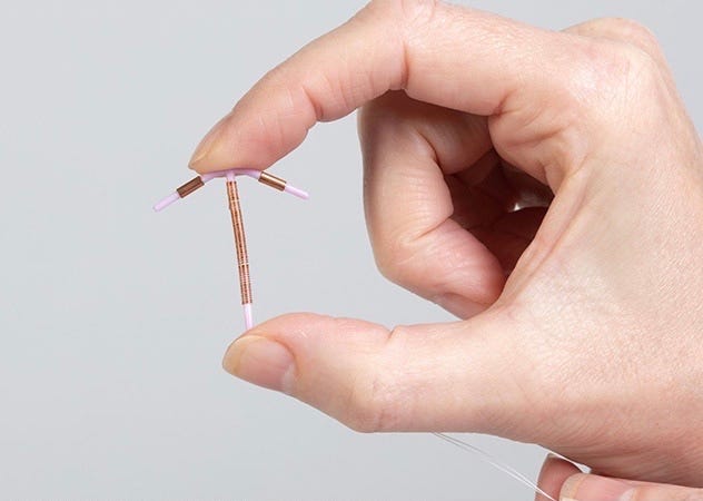 The copper IUD (intrauterine device) also known as the copper coil ...