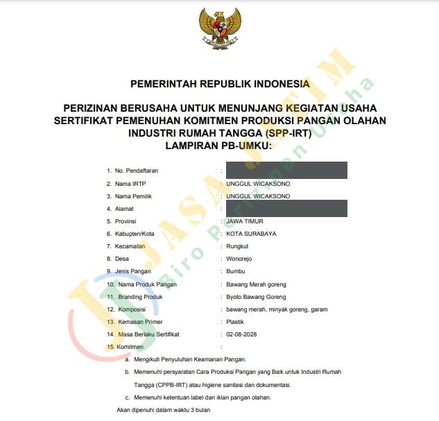 Pengertian Sertifikat PIRT dan Manfaat Sertifikat PIRT | Jasa Urus PIRT ...