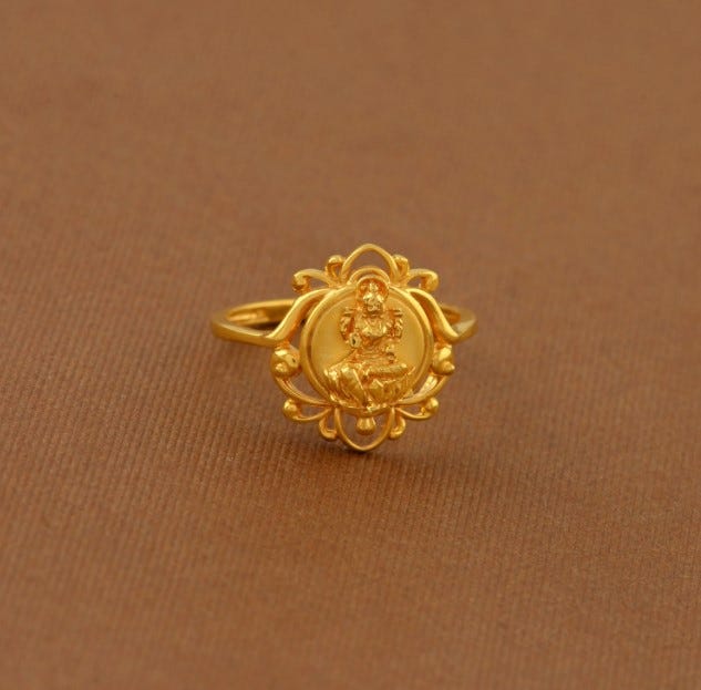 Beautiful Lakshmi Ring:| KrishnaJewellers.com - krishna jewellers - Medium