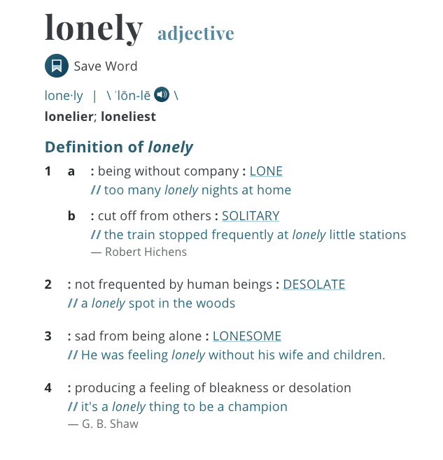 The Word Lonely