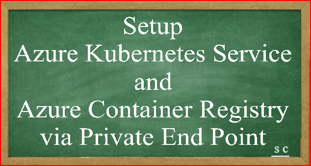 Setup Azure Kubernetes Service And Container Registry Via Private End Point By Chaskarshailesh