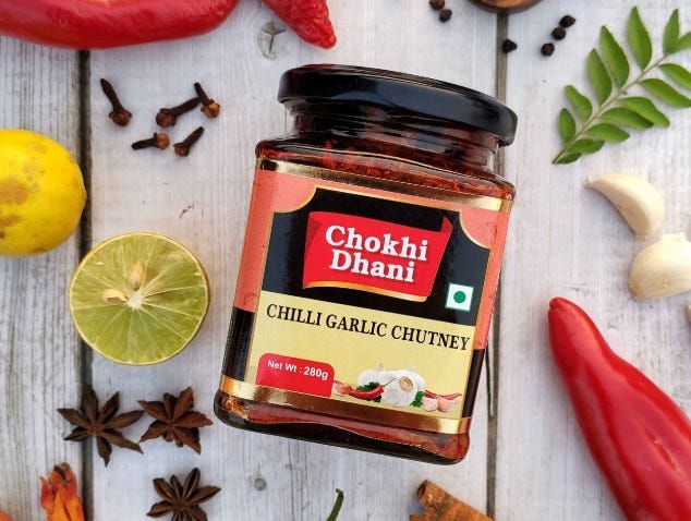 Chokhi Dhani Foods Chilli Garlic Chutney Lehsun Ki Chutney 280 gm ...