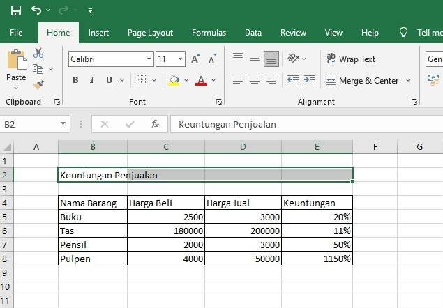 Cara menggabungkan dua cell menggunakan marge cell dan mengembalikan ke ...