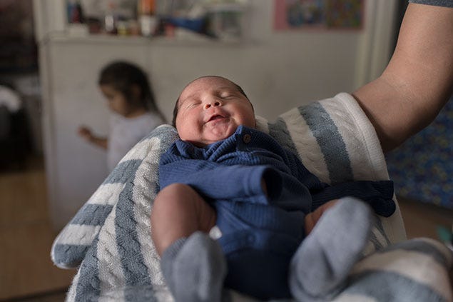Baby Victor. Good morning, Mom! | by David Robert Farmerie | Medium