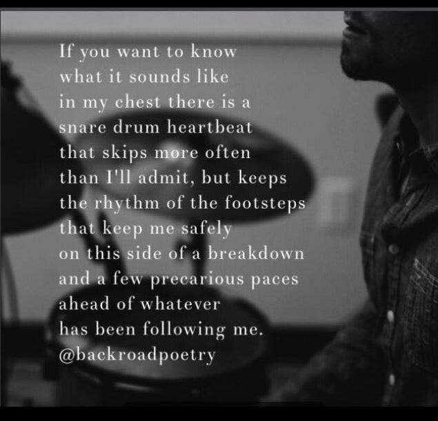 Poetry / “Kick drum heartbeat” by Steven Harz | by Steven Harz | Medium