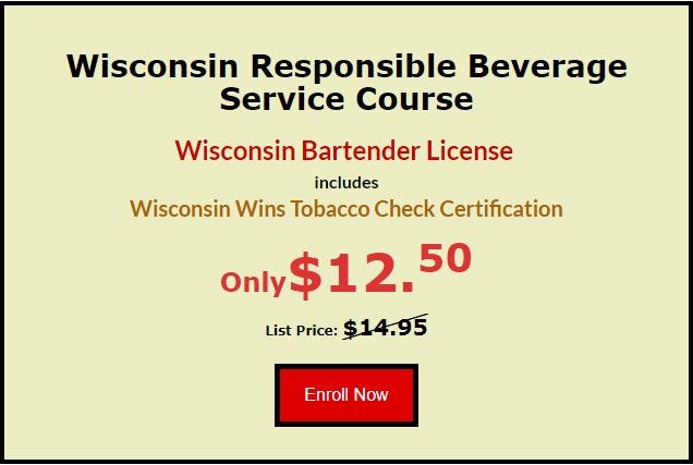 Wisconsin Bartender License. This is the required Wisconsin… | by ...