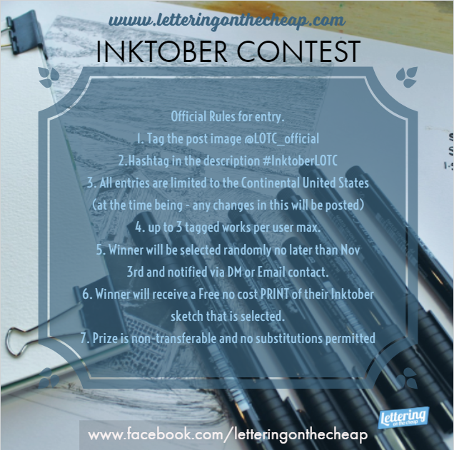 INKTOBER 2017 : Contest. INKTOBER | by Lettering On The Cheap | Medium