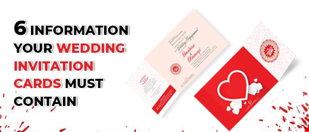 6 Information Your Wedding Invitation Cards Must Contain | by ...