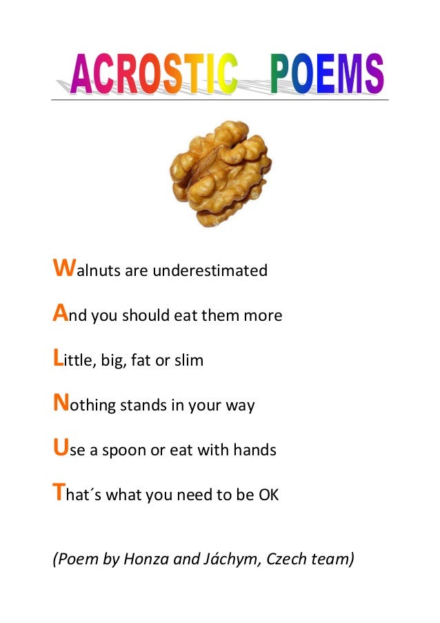 Acrostic Poems. An acrostic poem is a poem in which all… | by Ms.Dona ...