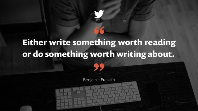 Make your Write-up worth a Read. There are quite a number of factors ...