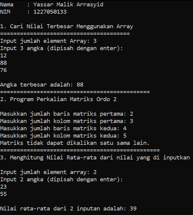 Menentukan bilangan tertinggi, menghitung perkalian matriks ordo 2 dan mencari rata rata dari ...