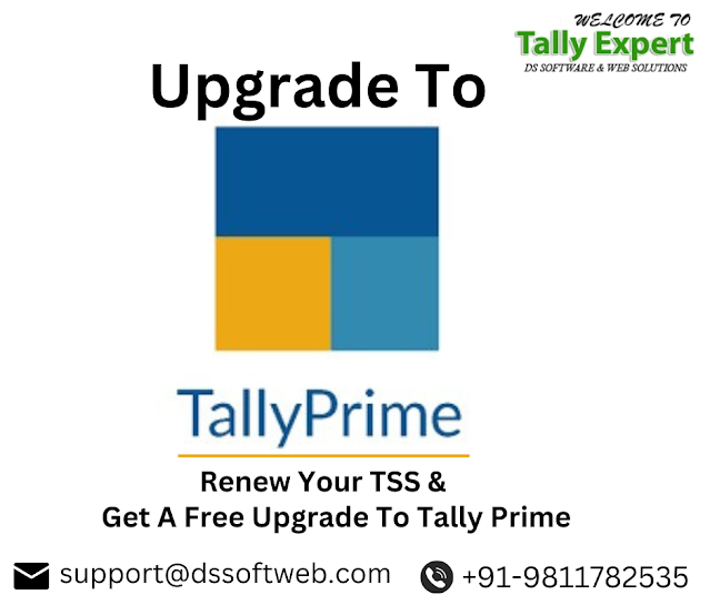 Tally Prime Accounting Software Renew Tss & Free upgrade to Tally Prime ...