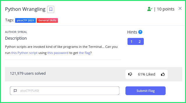 picoGym Practice Challenges : Python Wrangling | by Waltech Academy | Medium