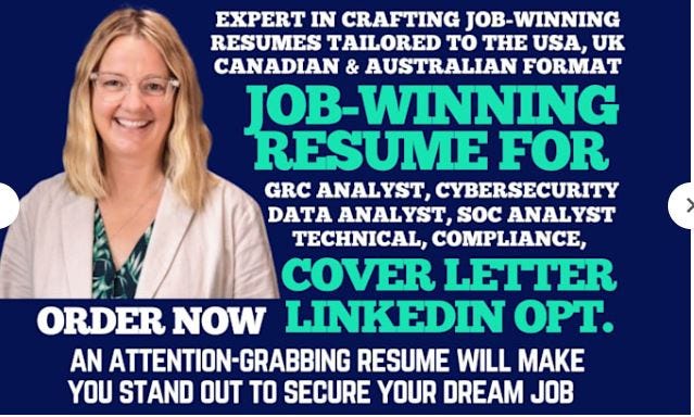 I will write resume for grc analyst, data analyst, cybersecurity ...