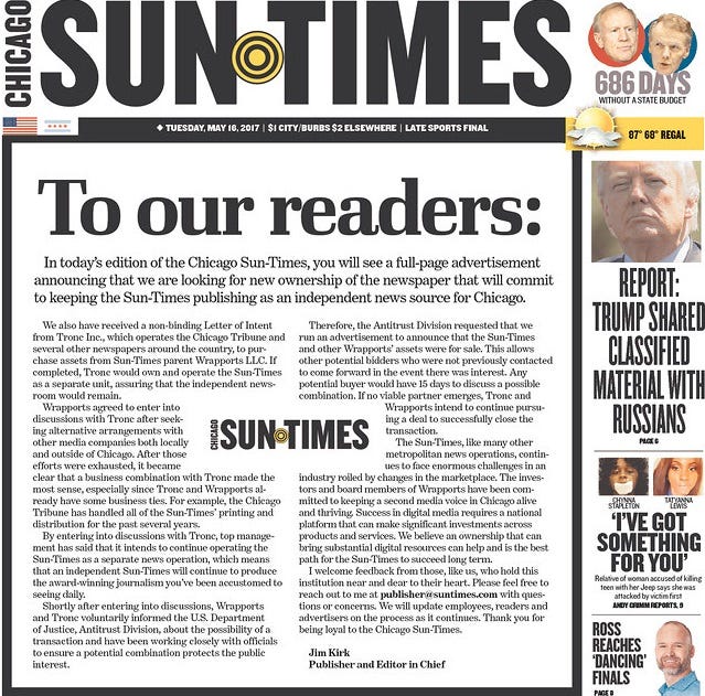 Can we keep Chicago journalism healthy? Damn straight. | by Susy ...