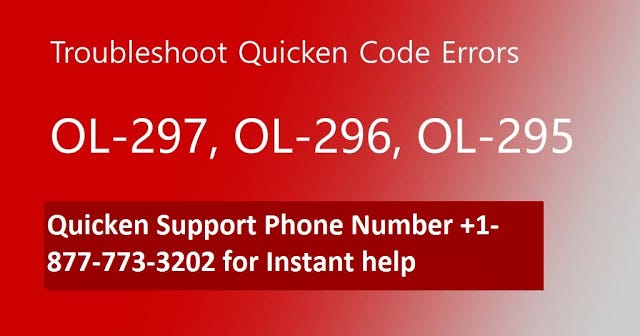 Troubleshoot Quicken Code Errors: OL-297, OL-296, OL-295 | by sam smith | Medium