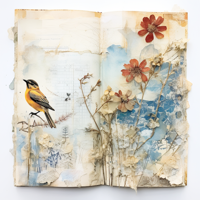 Creating aesthetic collage art journal spreads can be a fun way to ...