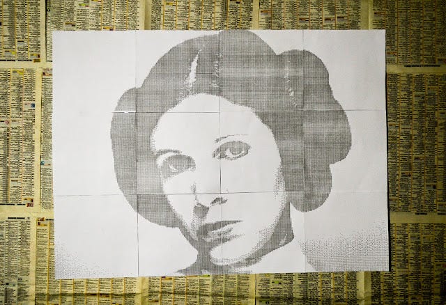 Typewriter ART - Edward Black Rose - Medium