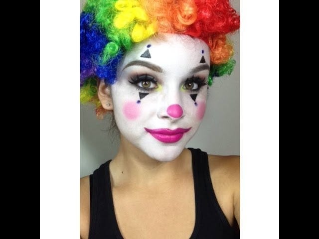 Clown Makeup Tutorial Halloween Clown Makeup - Grunge Makeup - Medium