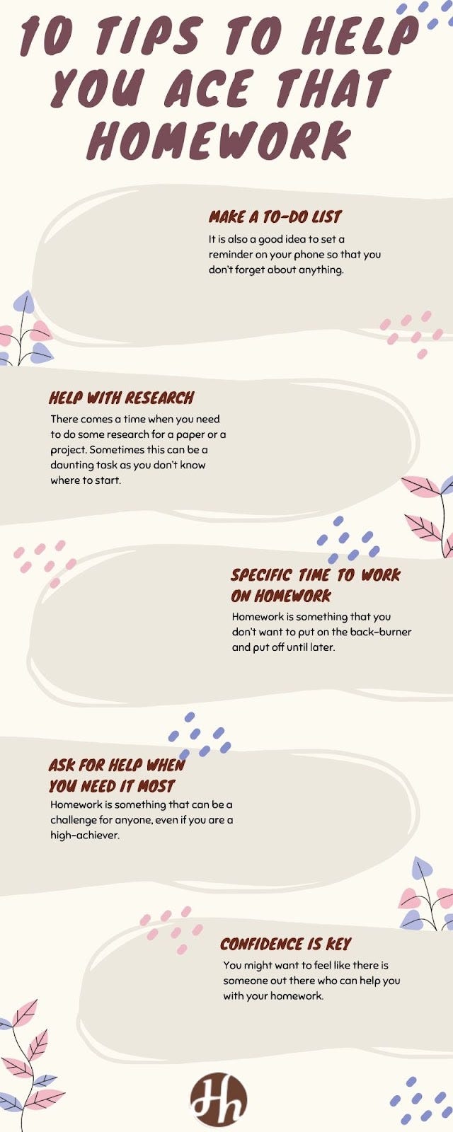 10 Tips To Help You Ace That Homework | by Helpinhomework | Medium