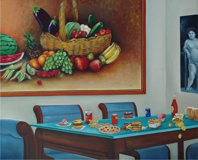Modern Eating Habits. Modern Eating Habits, 60"x48" Oil on… | by Harish ...