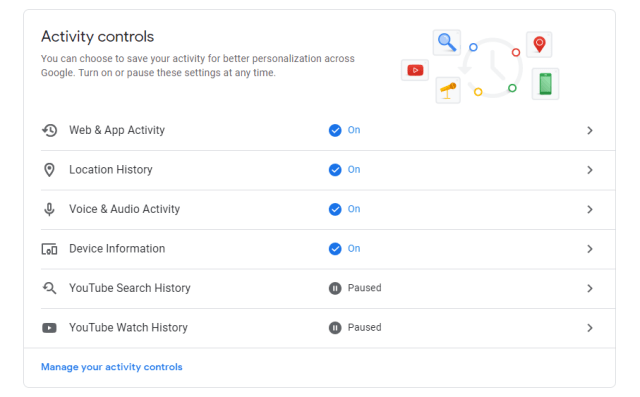 Manage Your Google Activity Control. Location History, Voice and Audio ...