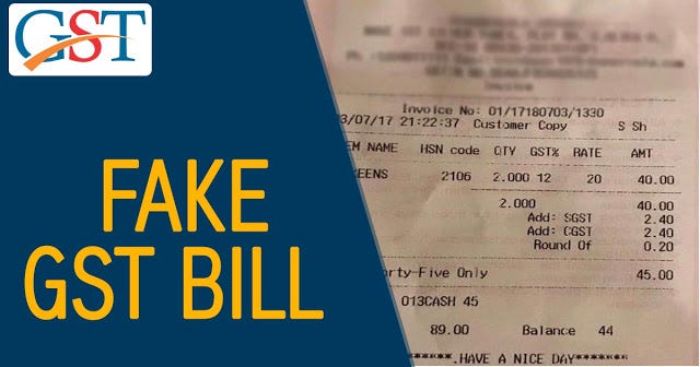 GST Bill in Restaurants|| Goods and Services tax || Fake GST Bill ...