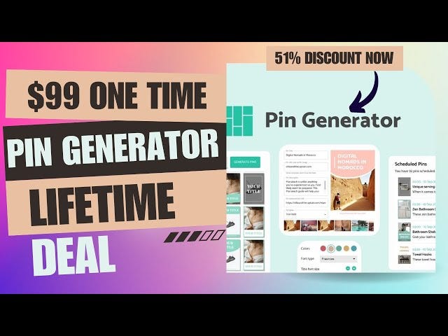 Pin Generator Lifetime Deal: Unlock Unlimited Pinterest Growth | by ...