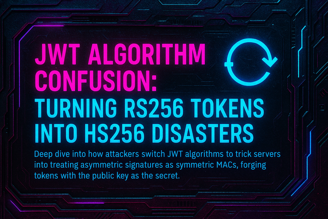 JWT Algorithm Confusion: Turning RS256 Tokens into HS256 Disasters 🔄 ...