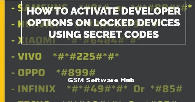 Unlocking Developer Mode on Secured Phones: Hidden Code Methods - Aizal Rajut - Medium