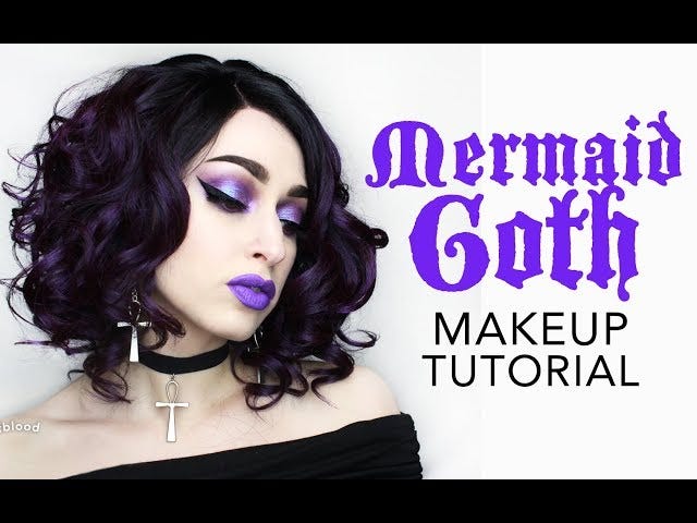 Mermaid Goth Makeup Tutorial Goth Makeup - Grunge Makeup - Medium