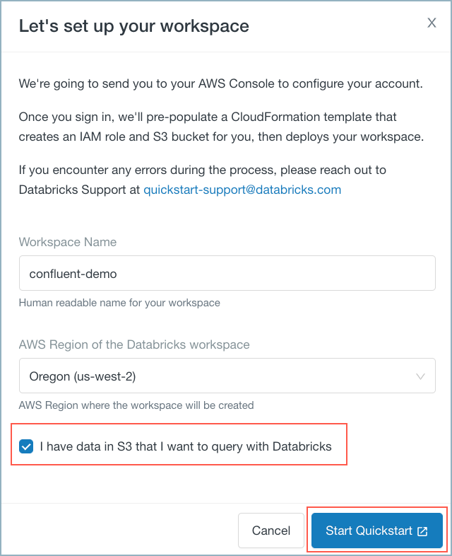 Set up Databricks Delta Lake (AWS) Sink Connector for Confluent Cloud ...