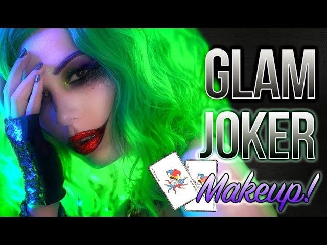 The Joker Glam Halloween Makeup Tutorial Joker Makeup - Grunge Makeup ...